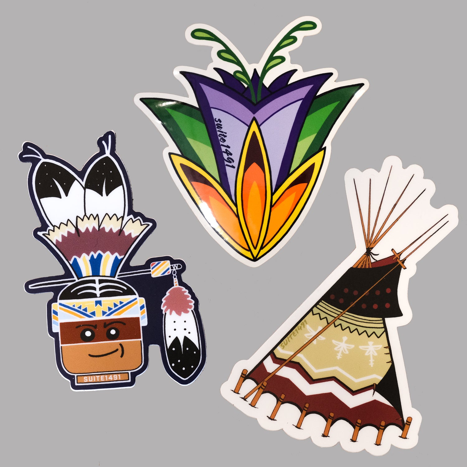 Suite1491 | Sticker Pack 001 - Dancer, Floral, Tipi – suite1491